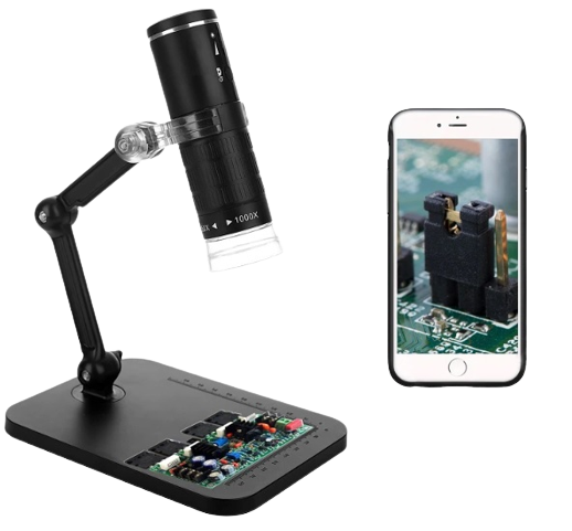 Wireless digital microscope HD -1000x magnification. Connection via Wi ...