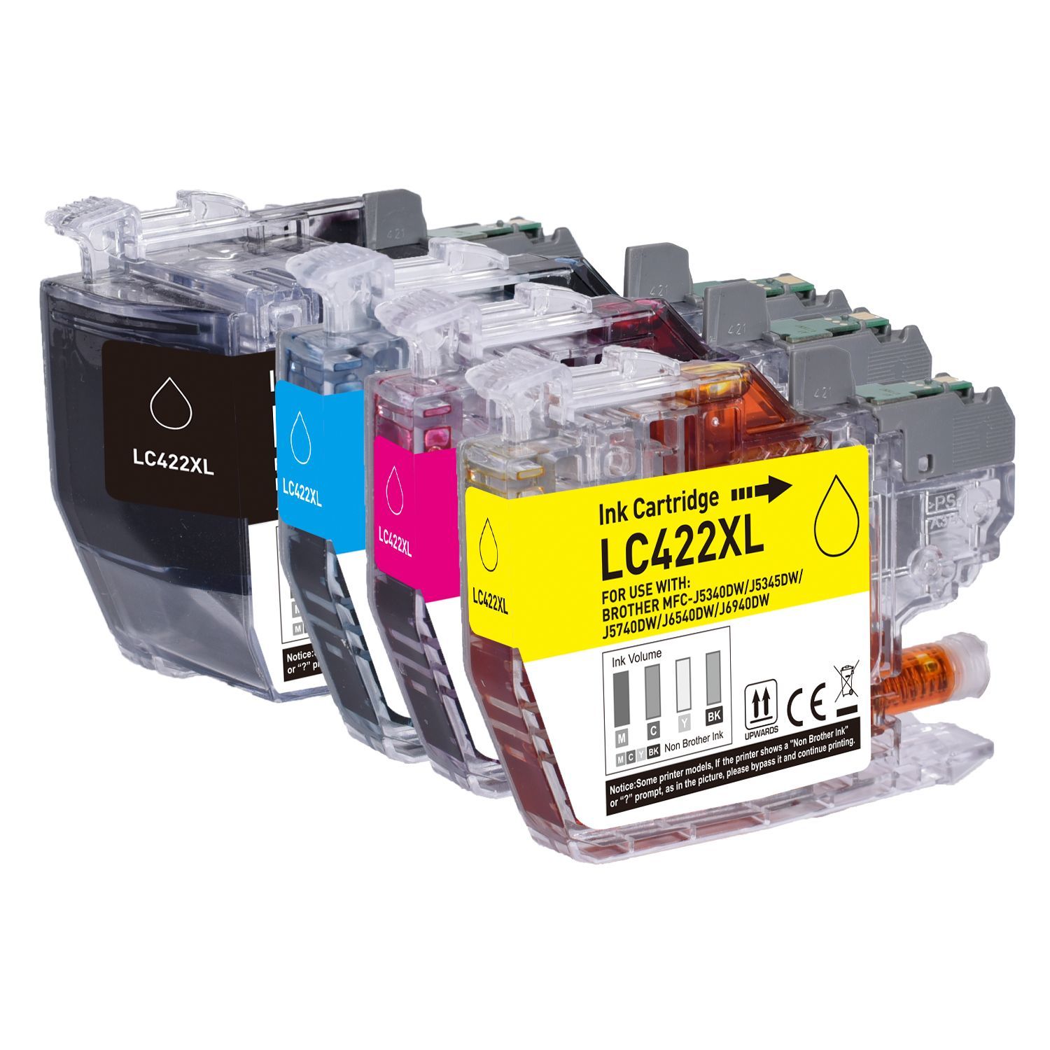 Brother LC422 XL Set Compatible Cartridges SMYK www.gamby.co.il 03-9341686