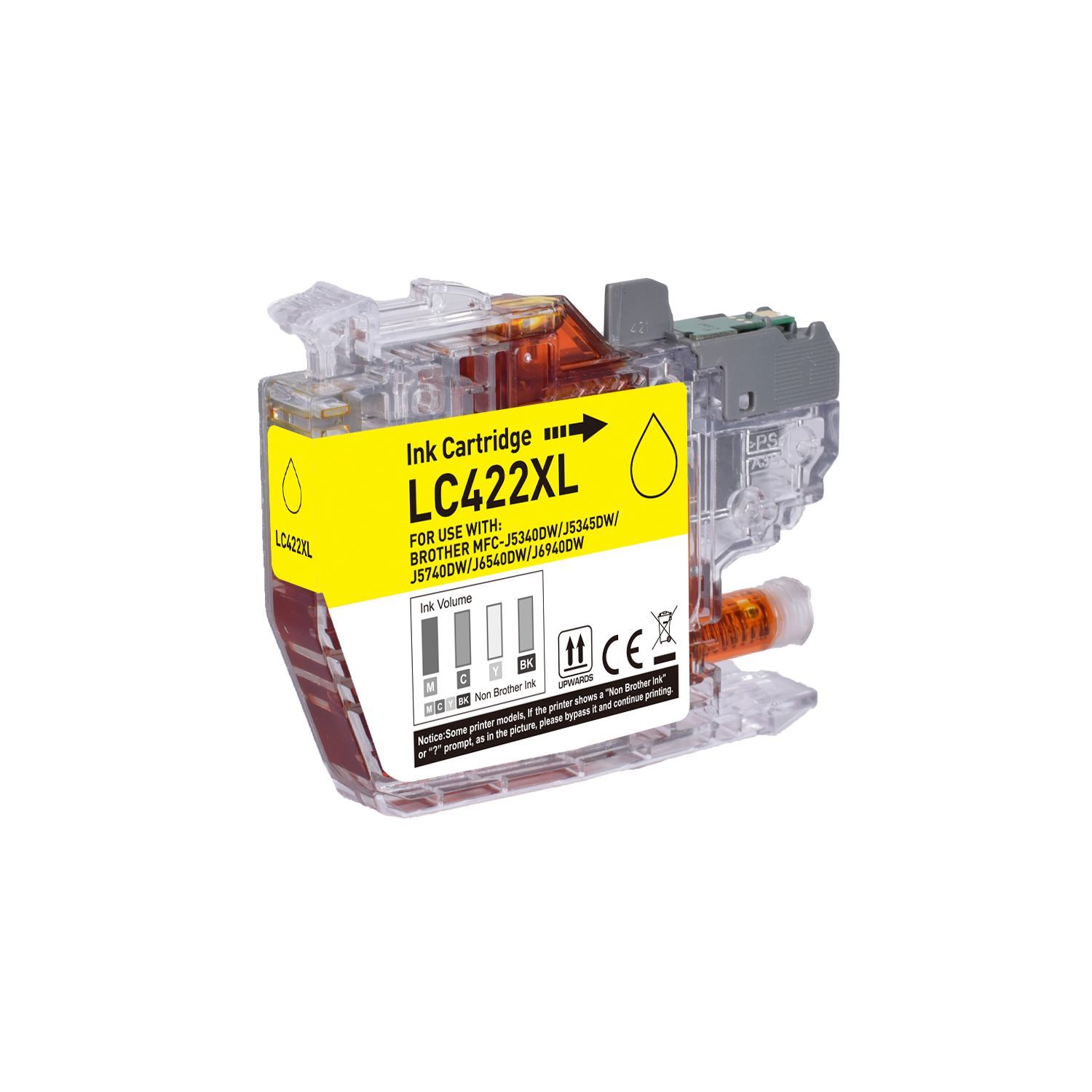 Brother LC422 Y XL Compatible Yellow cartridge - www.gamby.co.il 03-9341686