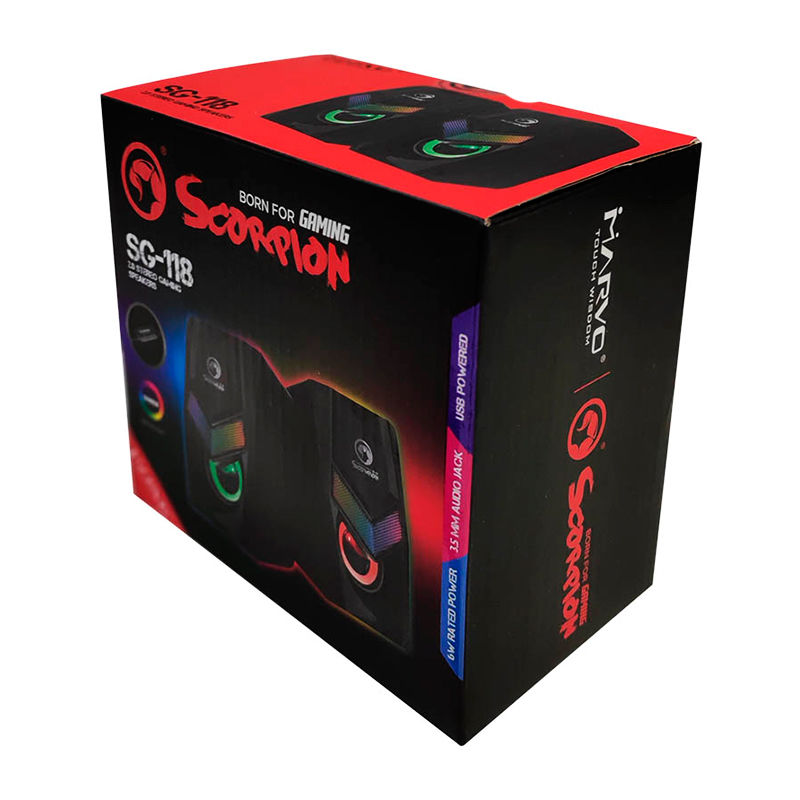 רמקולים משחקים לגיימרים SG MARVO - 201 Scorpion USB - www.gamby.co.il 039341686
