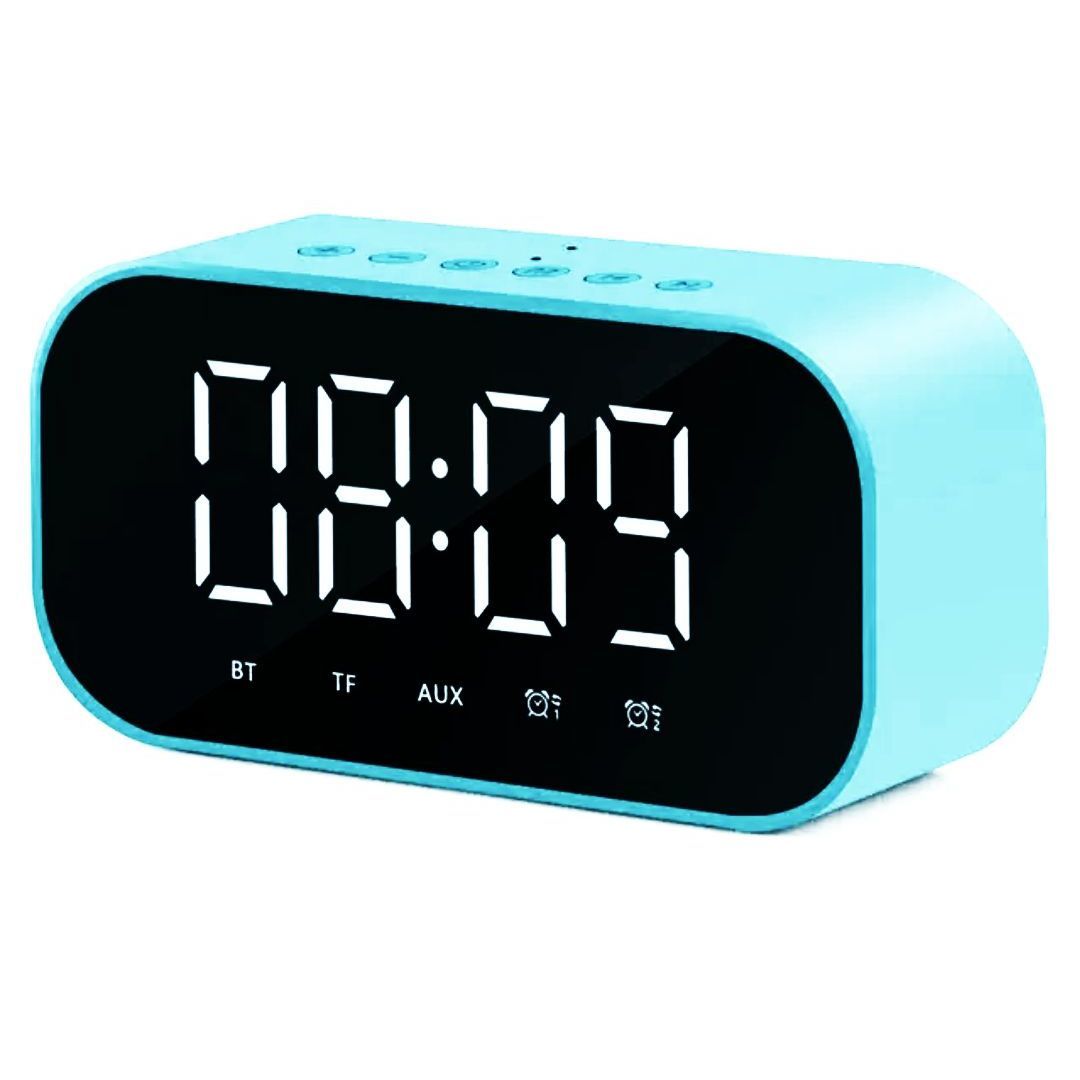 Multifunctional LED mirror alarm clock 5-in-1, Bluetooth speaker, with ...