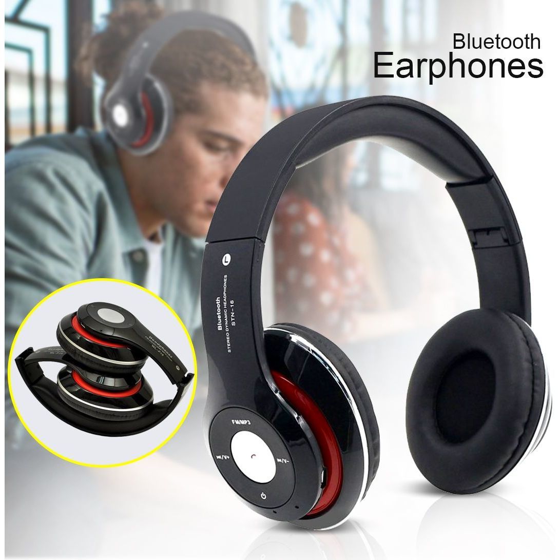 Беспроводные наушники Bluetooth с микрофоном и слотом для карты SD STN-16 | www.gamby.co.il 03 ...