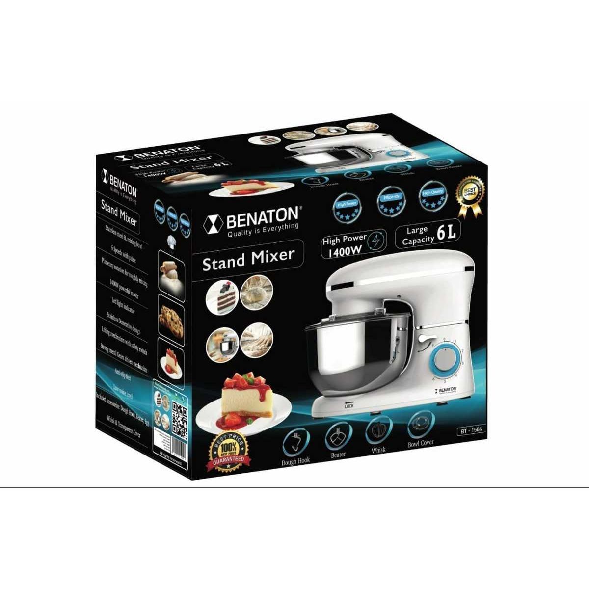 BENATON Professional food mixer 6L BT-1504 1400W - gamby.co.il 03-9341686