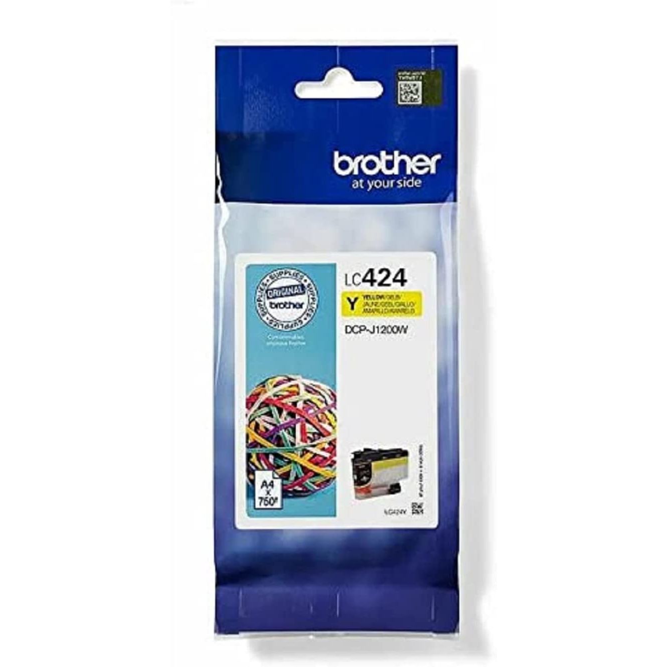 Brother LC424 Y Original Yellow cartridge - www.gamby.co.il 03-9341686