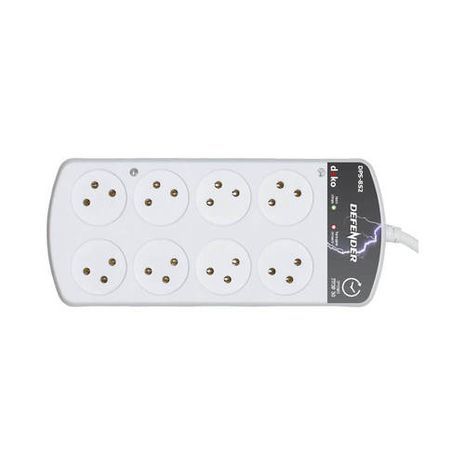 Surge protector with interrupter for 8 outlets with 1 meter cable ...