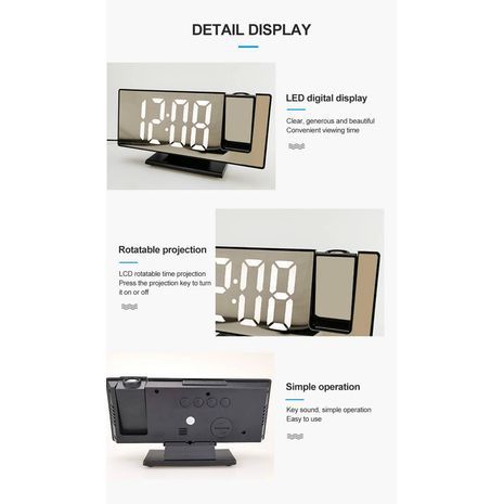 Clapping Controlled Back-Light Projection Clock Gaosii0 DS-3618LP www ...