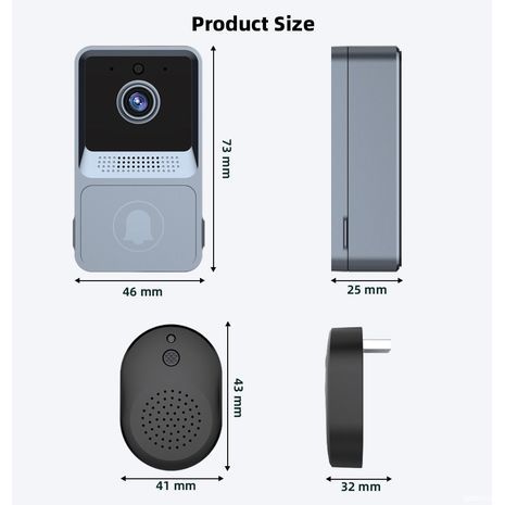 Электронный дверной глазок с видеокамерой и звонок Wi-Fi. www.gamby.co ...