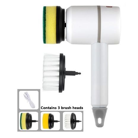 Powerful rechargeable rotary brush for cleaning walls, floors, kitchen ...