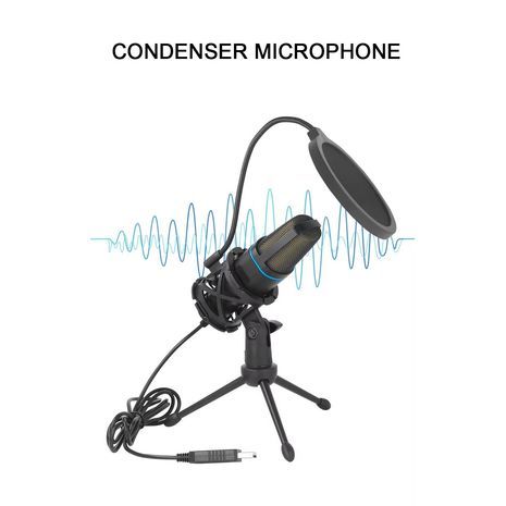 Professional USB Microphone with RGB Lighting | www.gamby.co.il 03-9341686