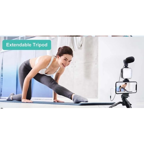 Штатив для смартфона с подсветкой и микрофоном | www.gamby.co.il 03-9341686