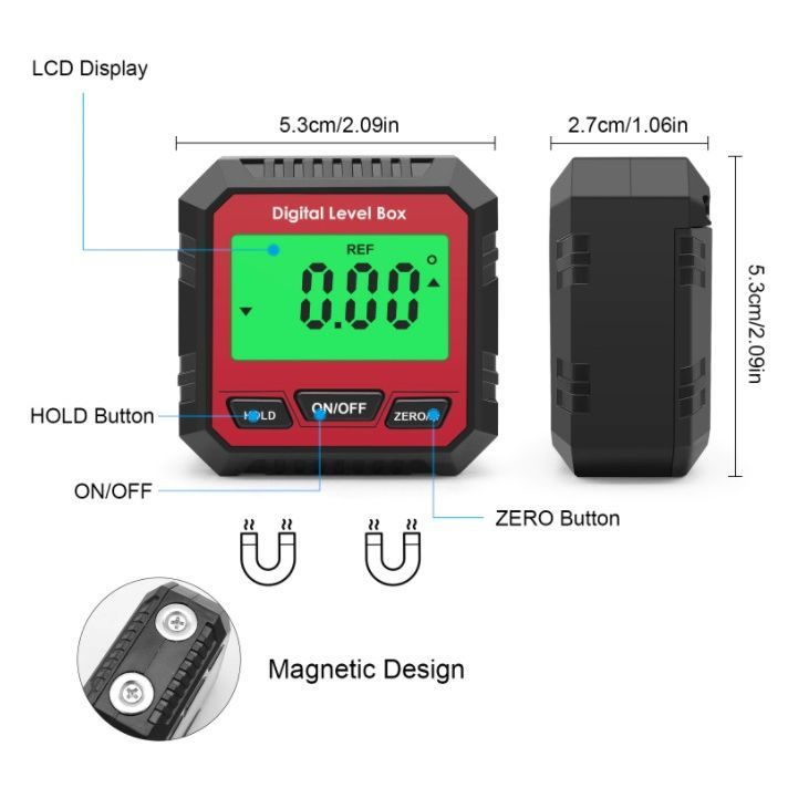 Digital goniometer, electronic. Goniometer with LCD display and ...