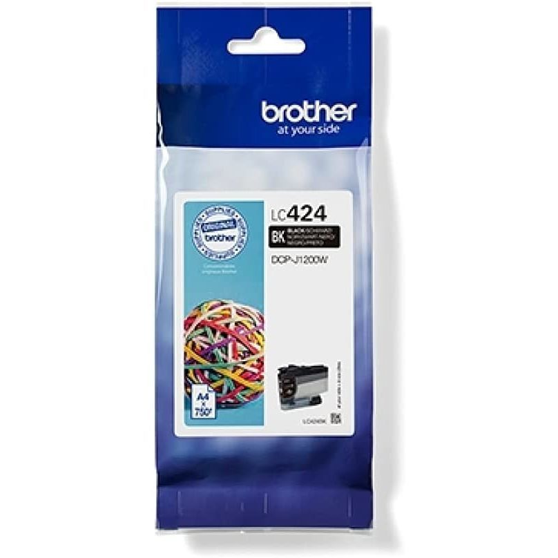 Brother LC424 BK оригинальный черный картридж - www.gamby.co.il 03-9341686